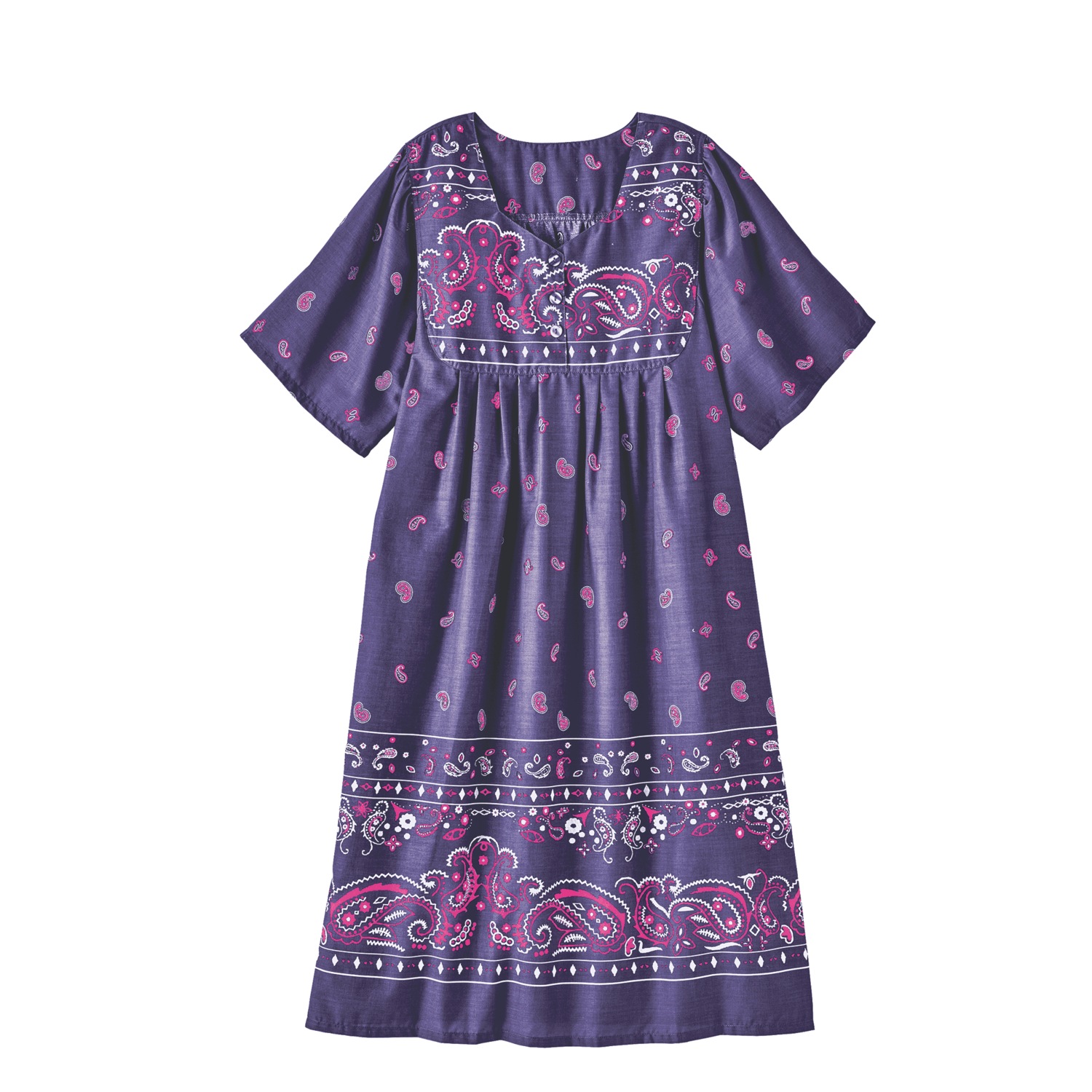 Border Print Patio Dress | Carol Wright