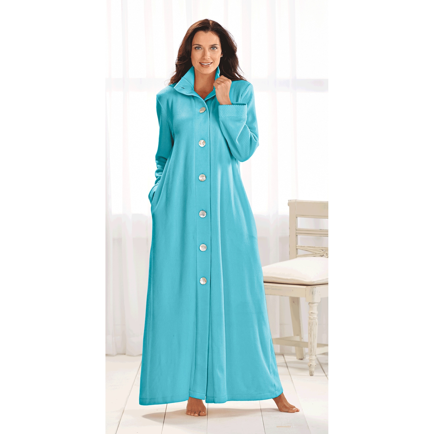 Ribbed Fleece Robe | Carol Wright
