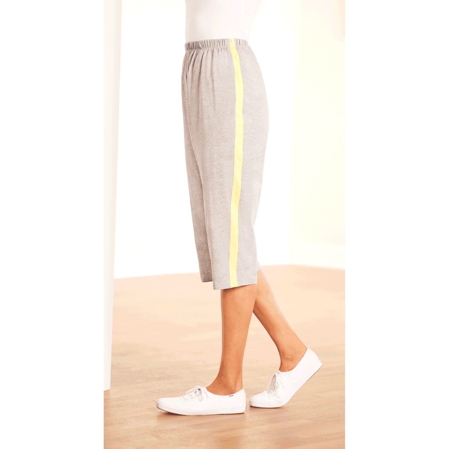 Contrast Stripe Capris | Carol Wright