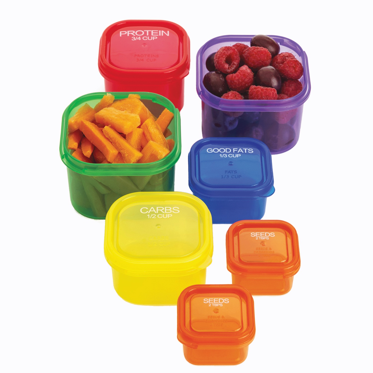 28-Piece Proper Portion Containers with Lids | Carol Wright