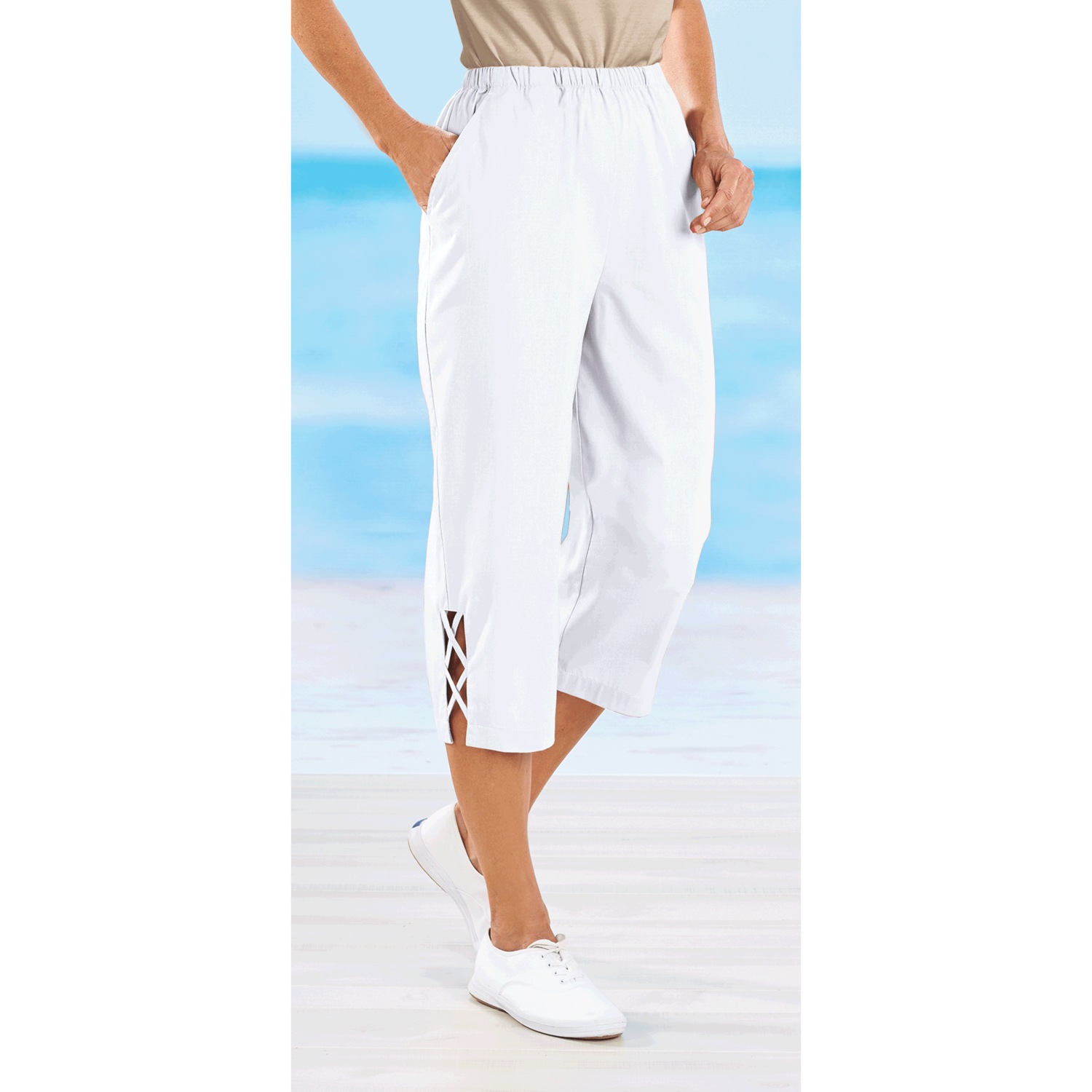Lattice-Hem Capri | Carol Wright