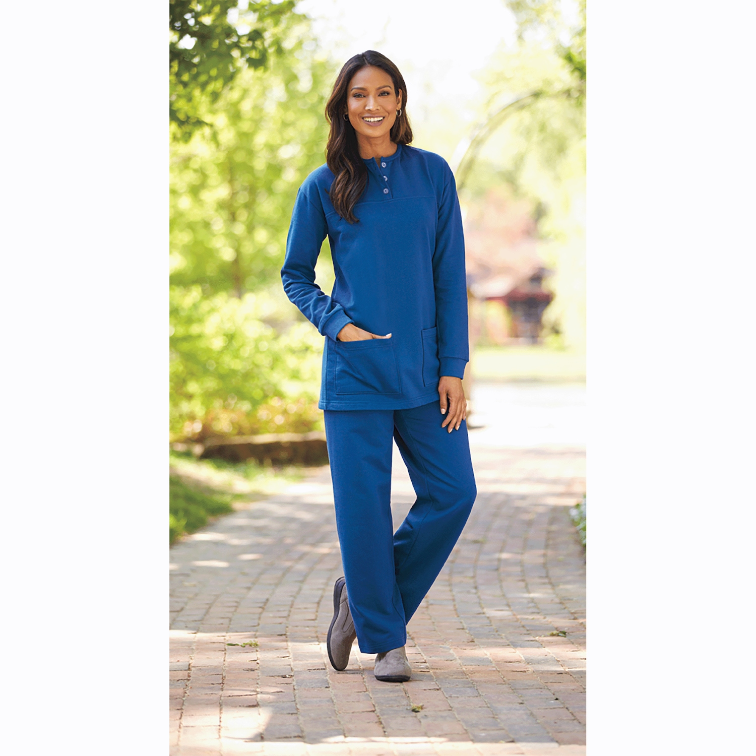 Henley Pantset - Solid | Carol Wright