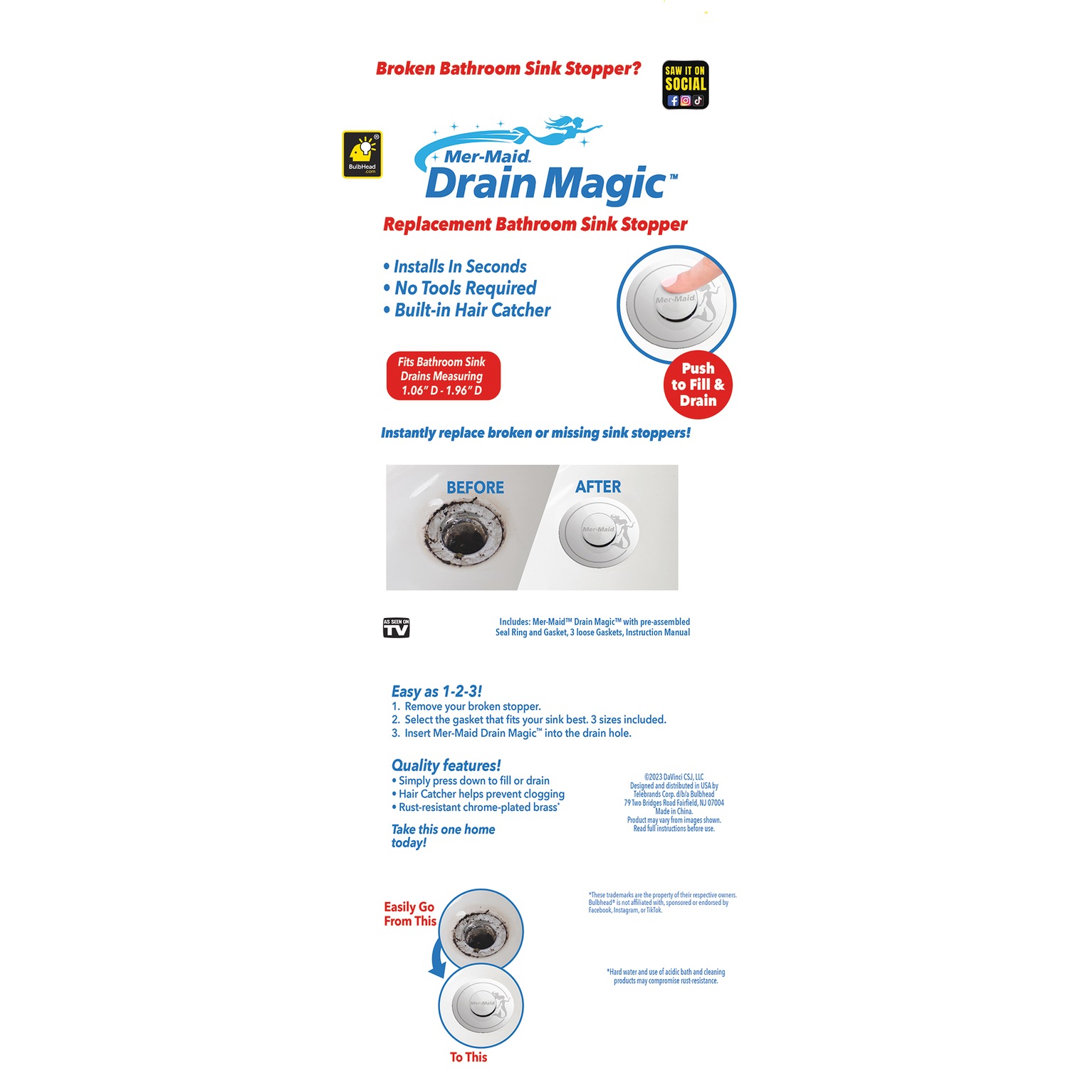 Mer-Maid Drain Magic | Carol Wright
