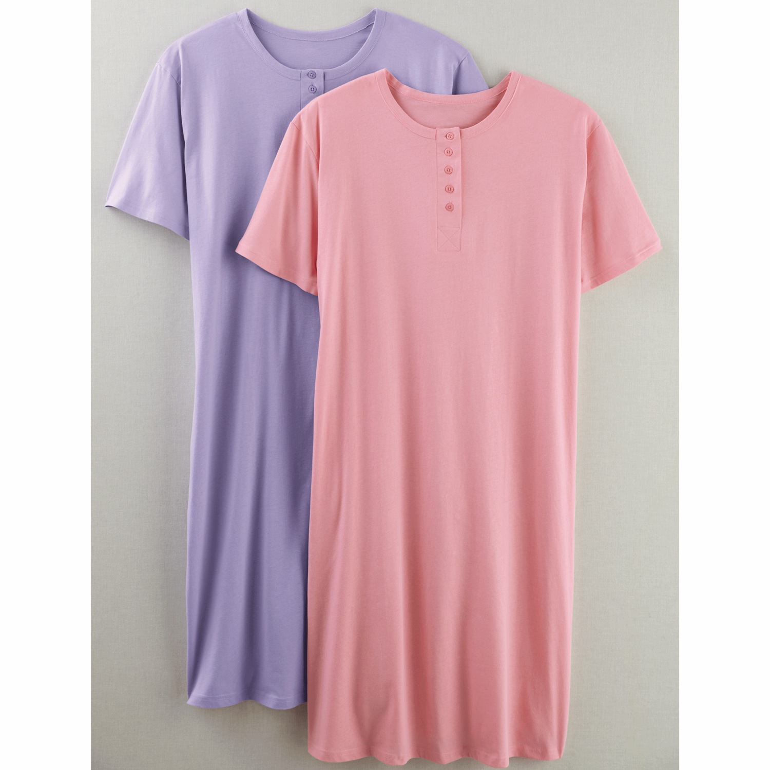 2-Pack Comfort Henley Nightshirt | Carol Wright