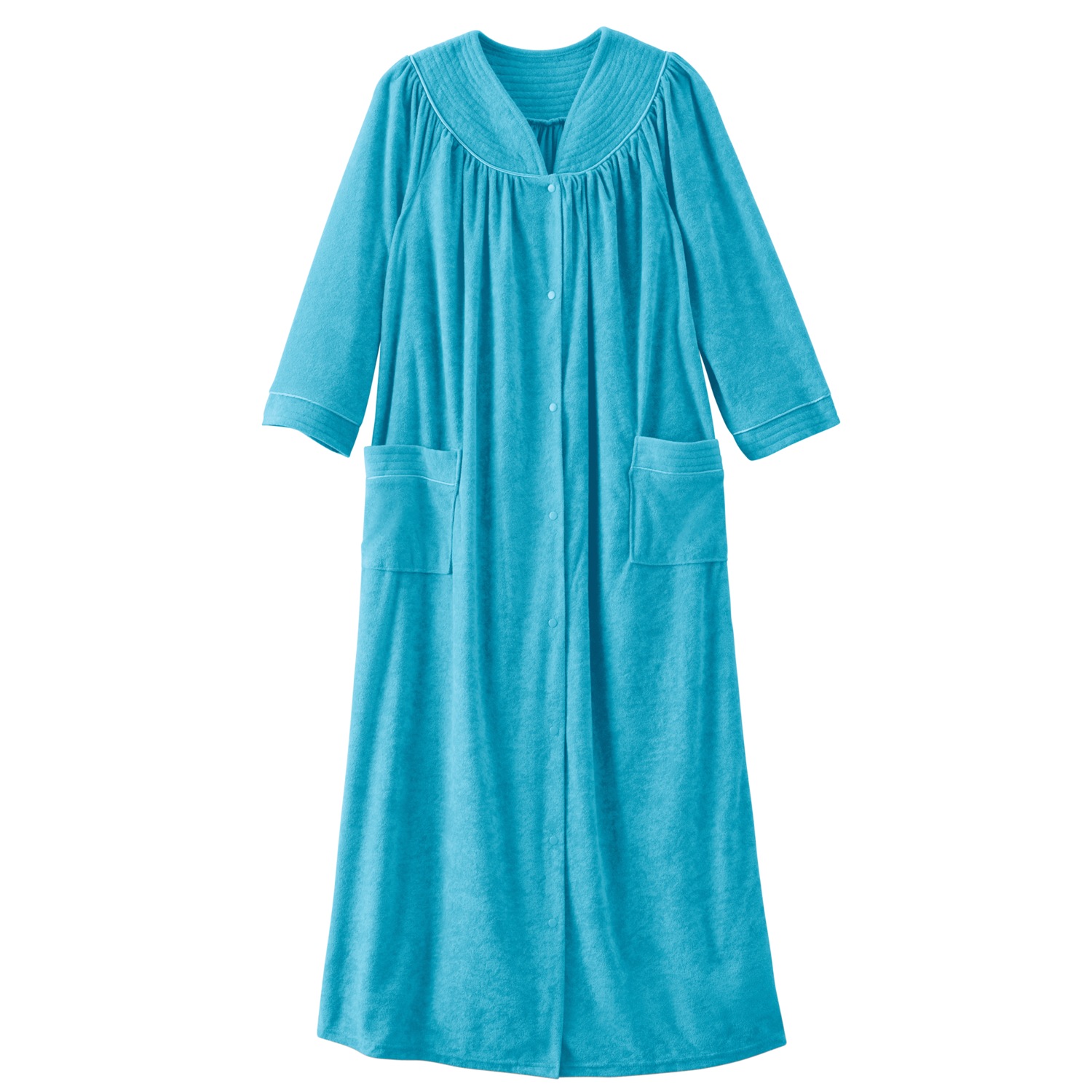 Snap-Front Long Terry Robe | Carol Wright