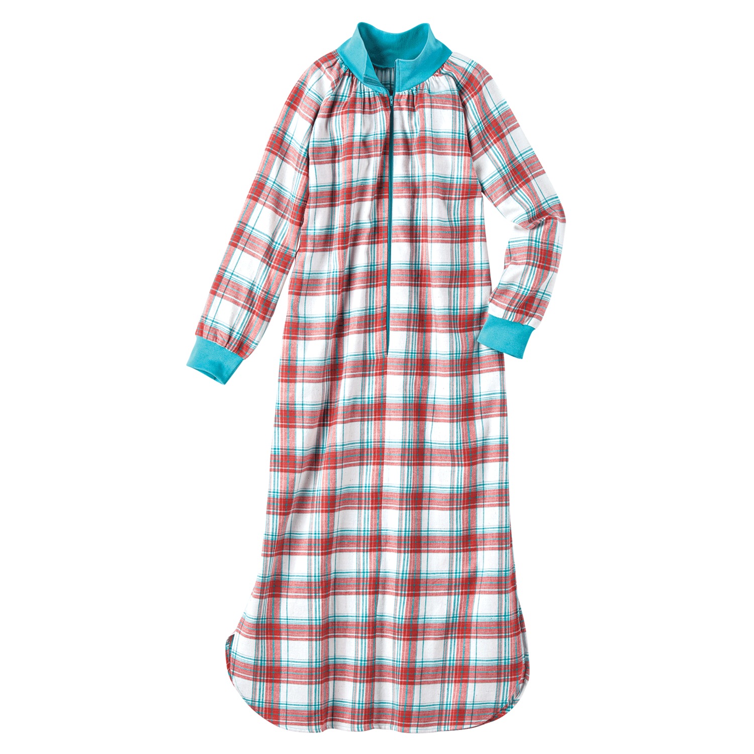 Flannel Zip-Front Lounger | Carol Wright