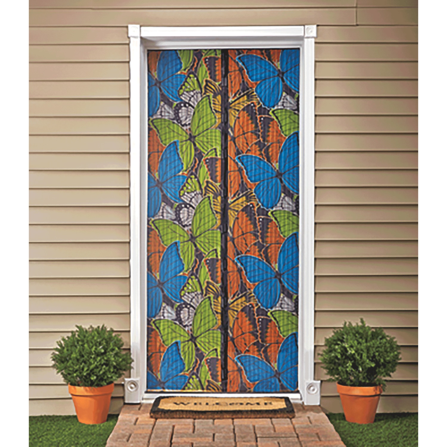 Butterfly-Print Mesh Screen Door | Carol Wright