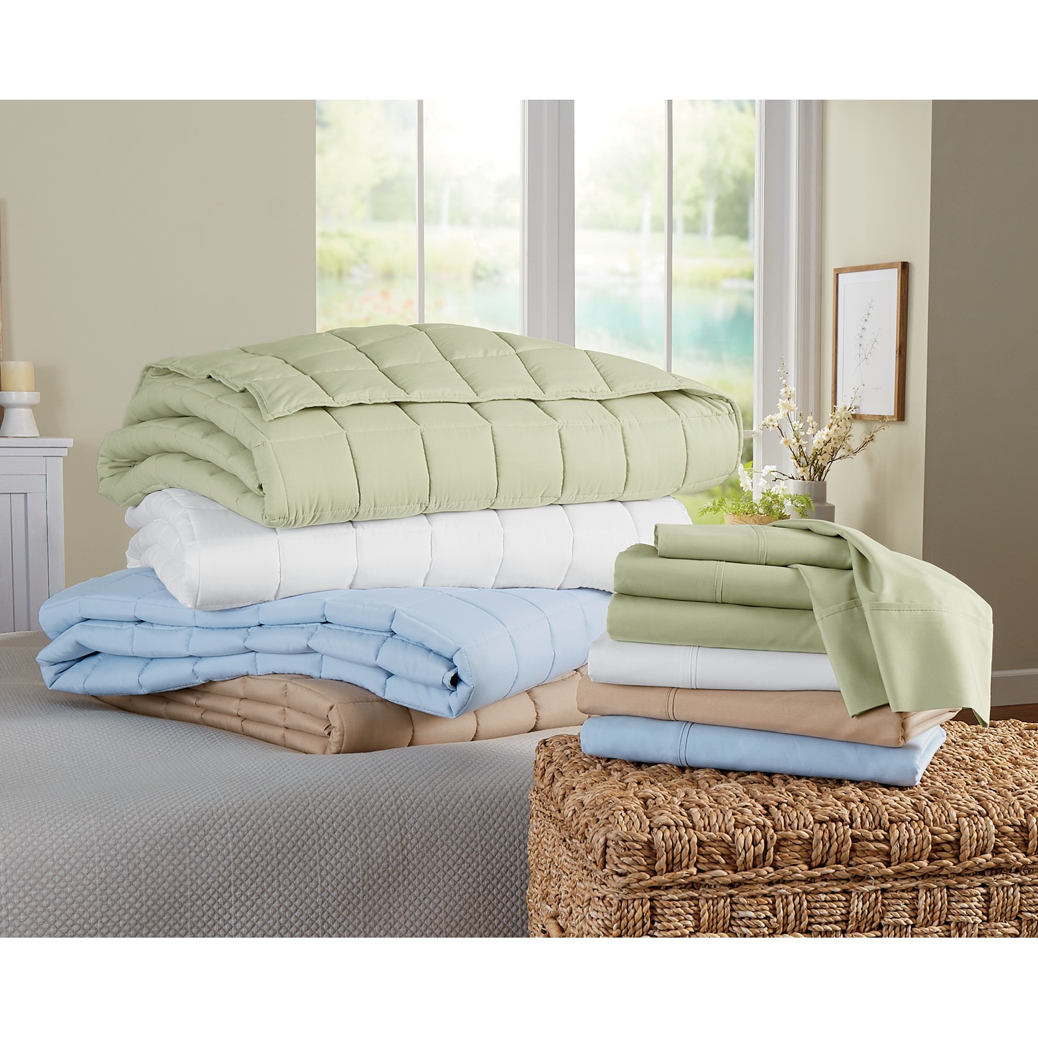 Coolmax Cooling Blanket and Microfiber Sheet Set | Carol Wright