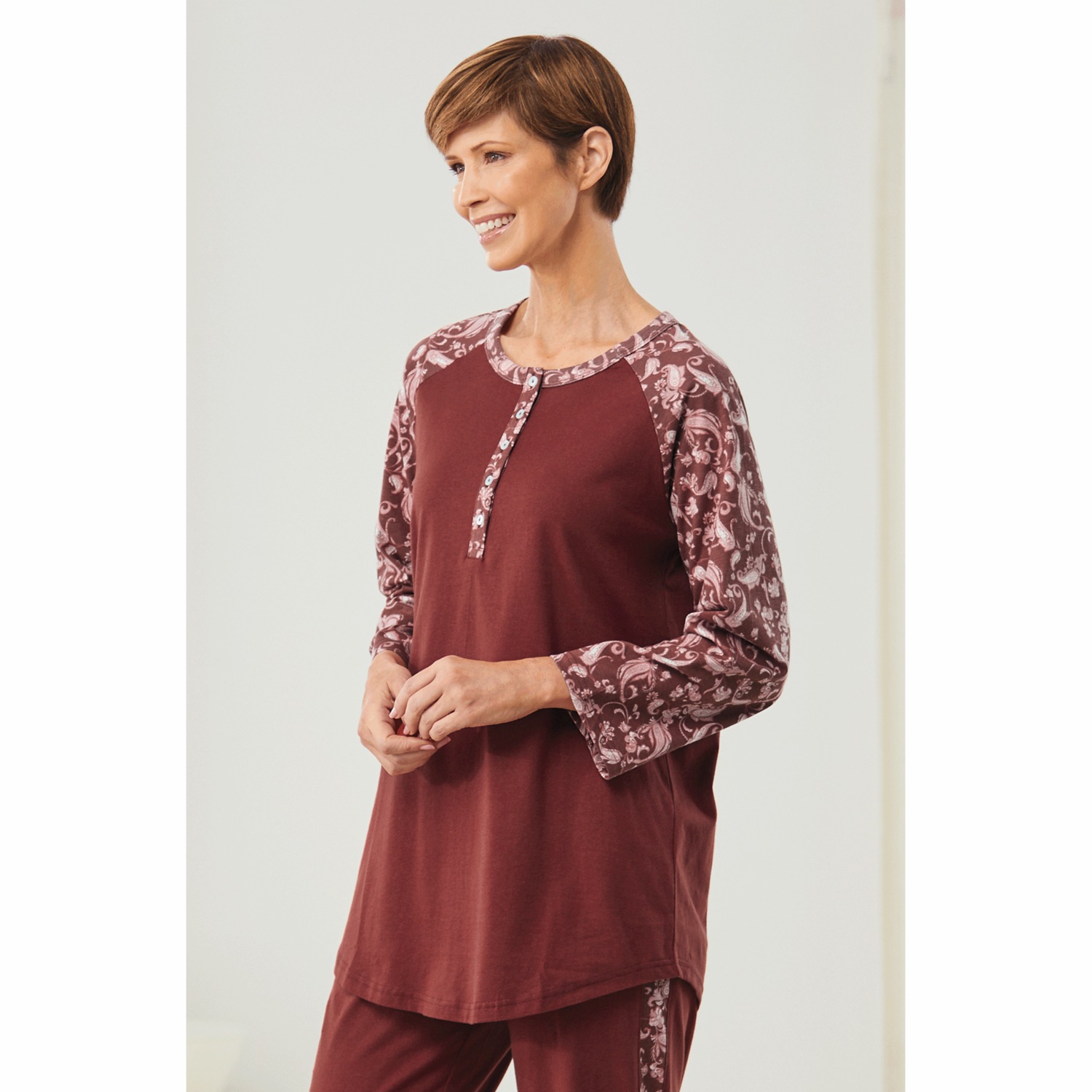 Henley Baseball Top | Carol Wright