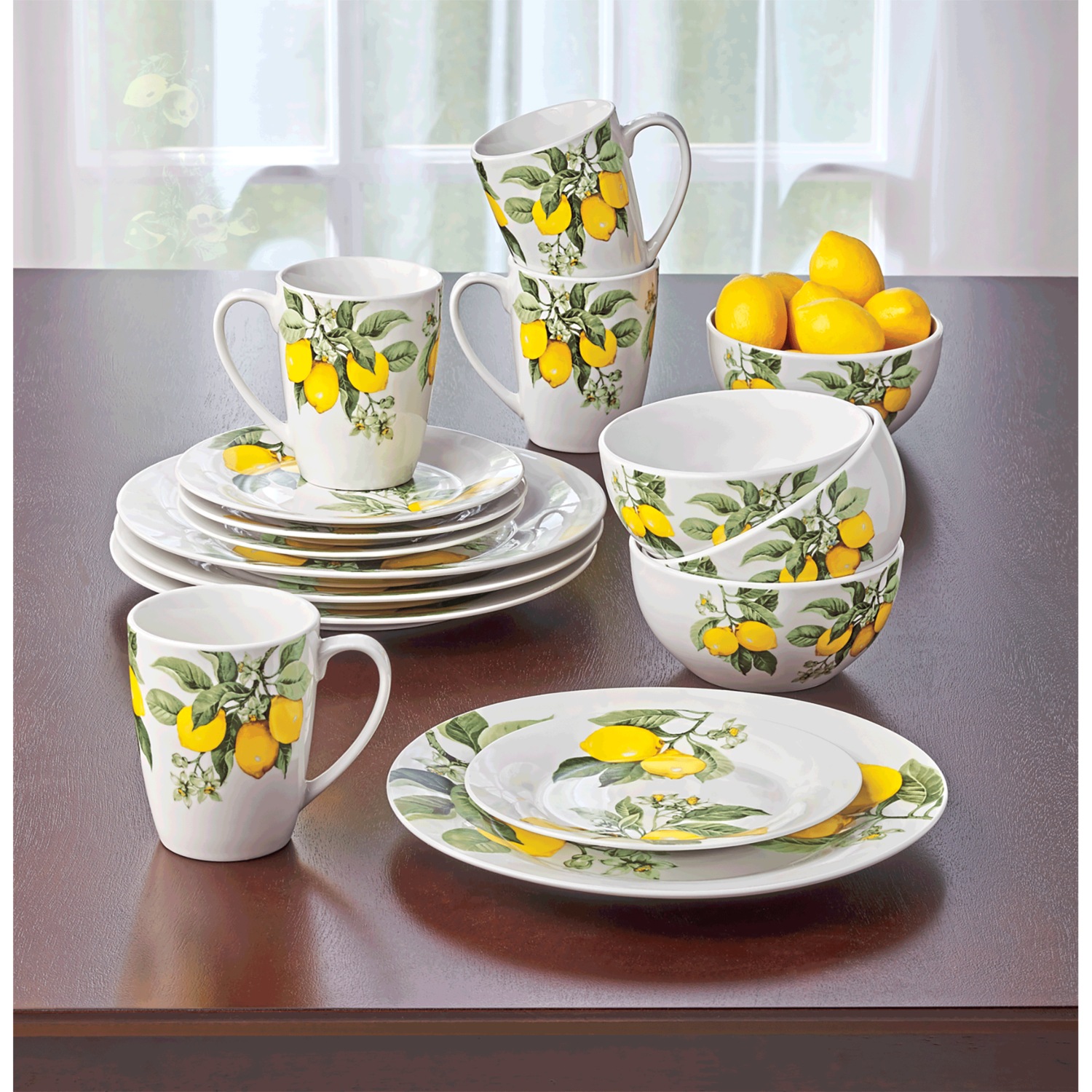 16-Piece Lemon Dinnerware Set | Carol Wright