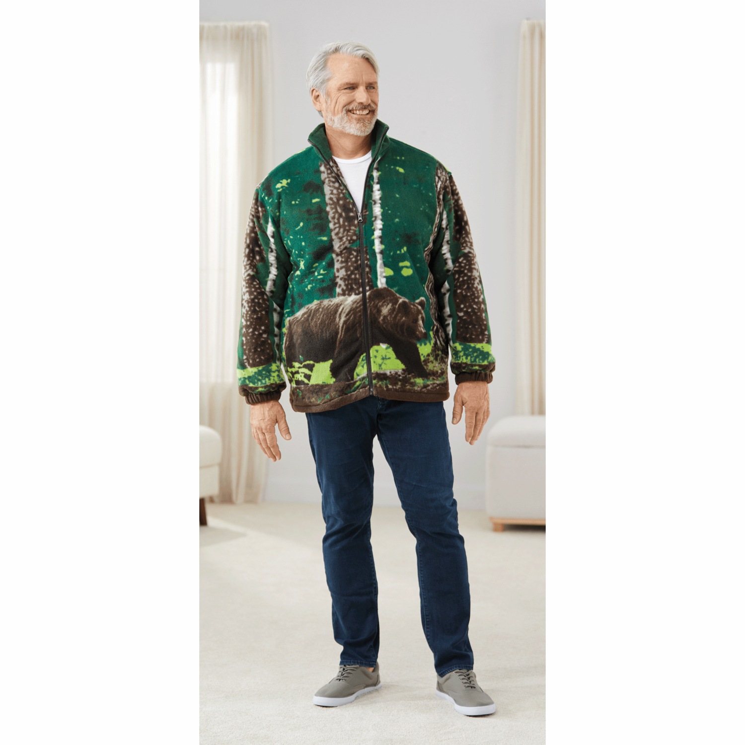 Men's Animal Fleece Jacket | Carol Wright
