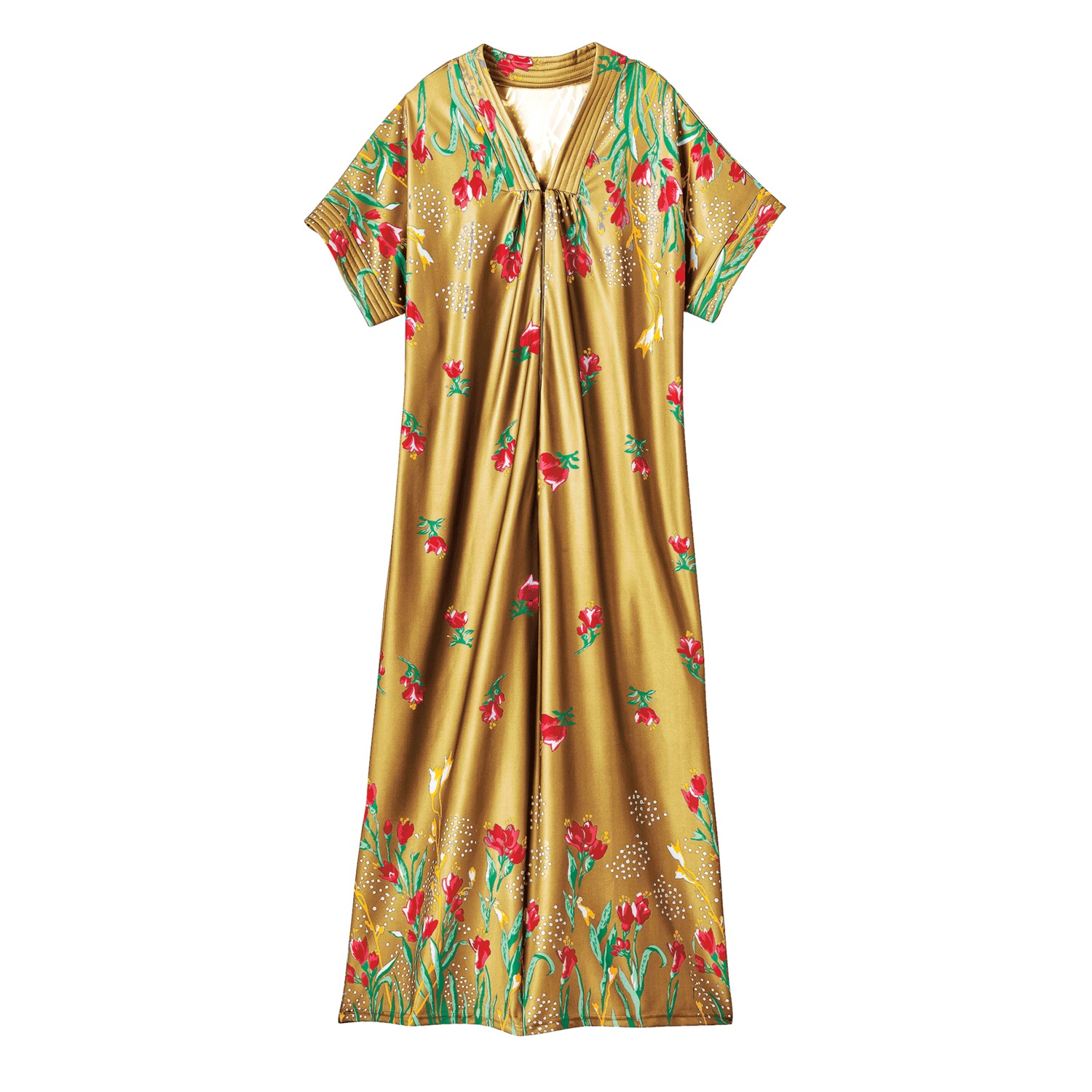 Trapunto Trim Caftan | Carol Wright