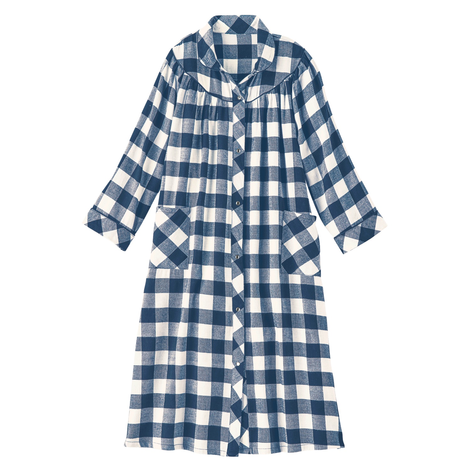 Flannel Snap-Front Duster | Carol Wright