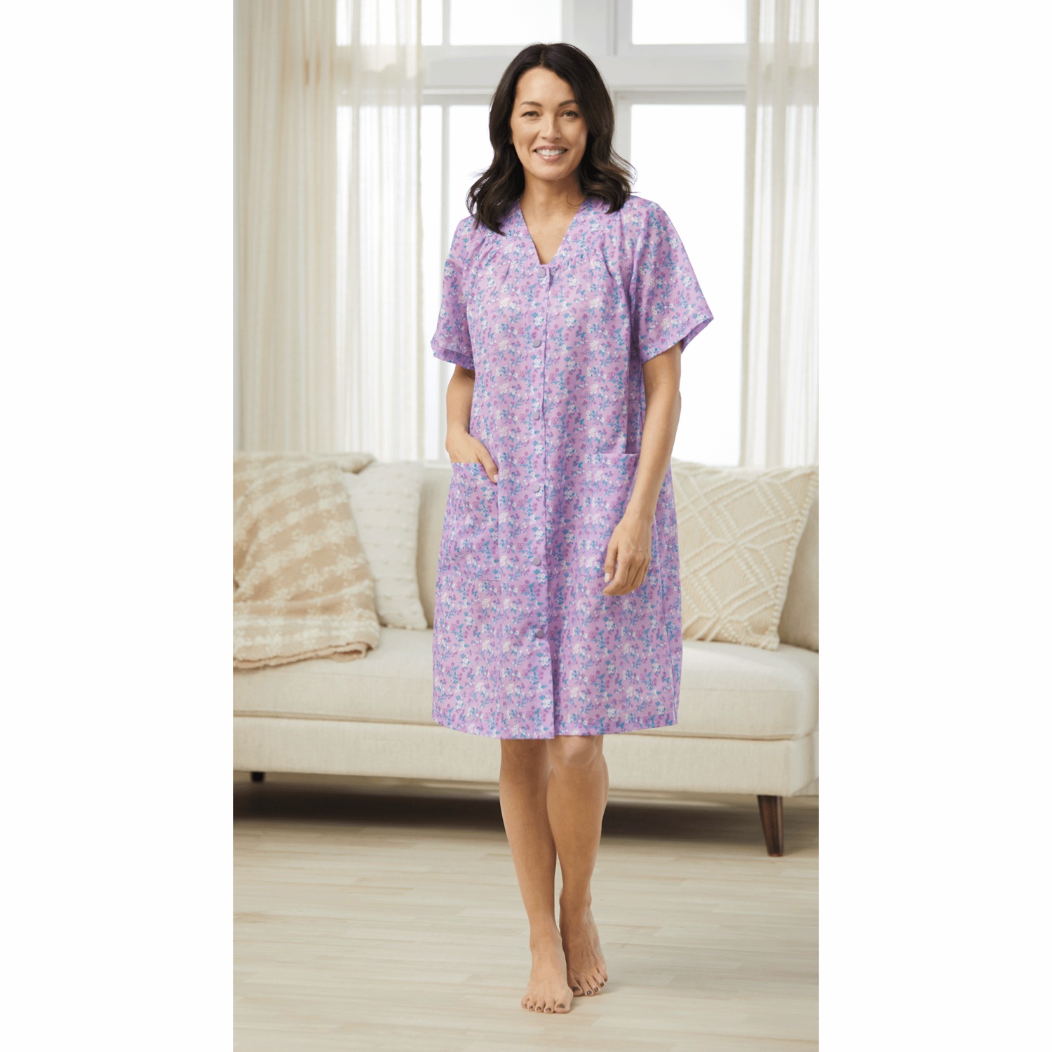 Floral Snap-Front Duster | Carol Wright