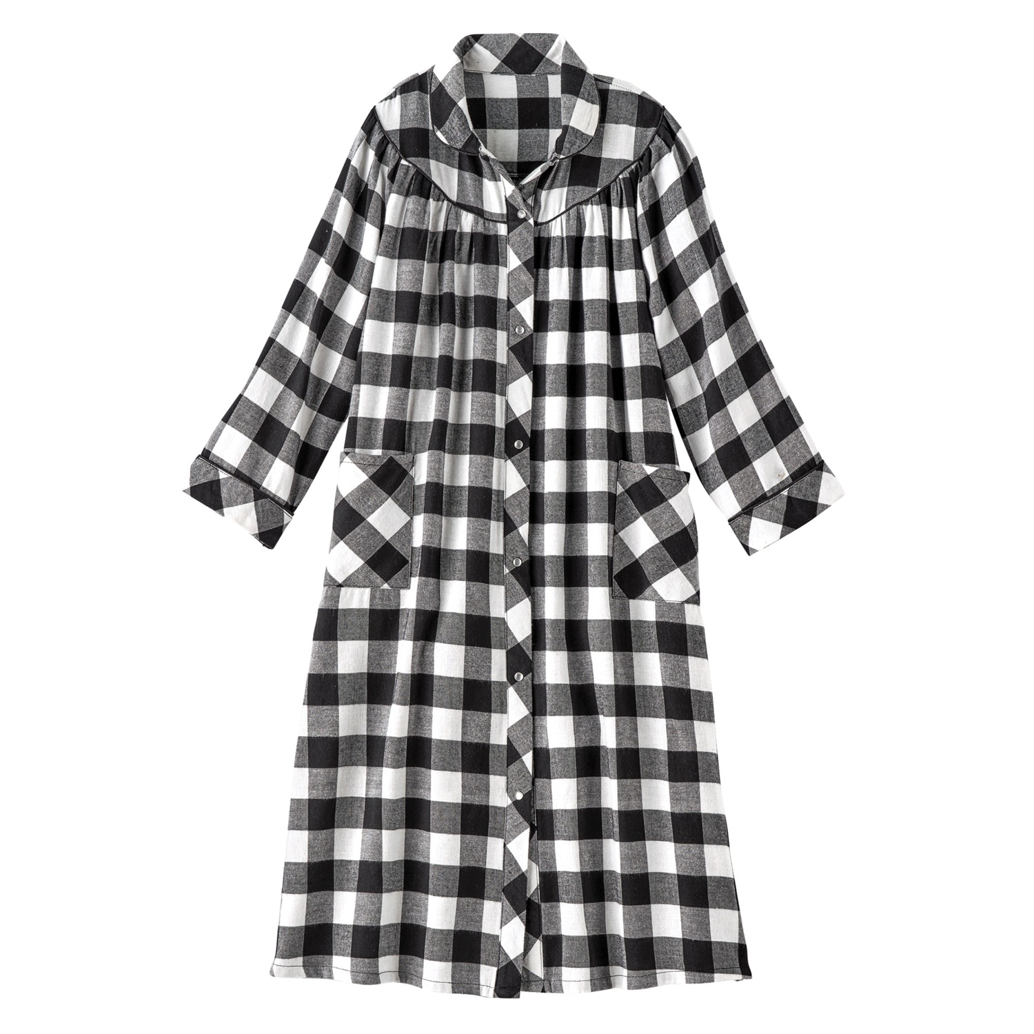 Flannel Snap-Front Duster | Carol Wright